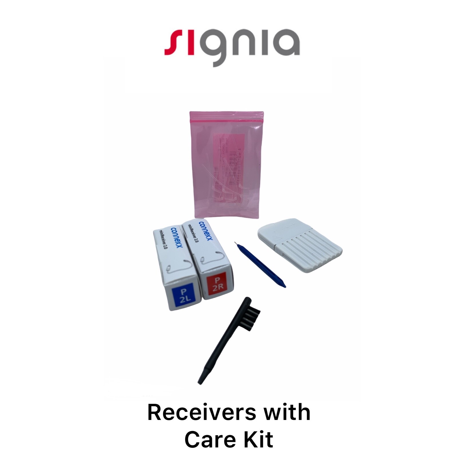 Signia 2.0 Size 2P Hearing Aid Receivers L & R Set with Receiver Care ...