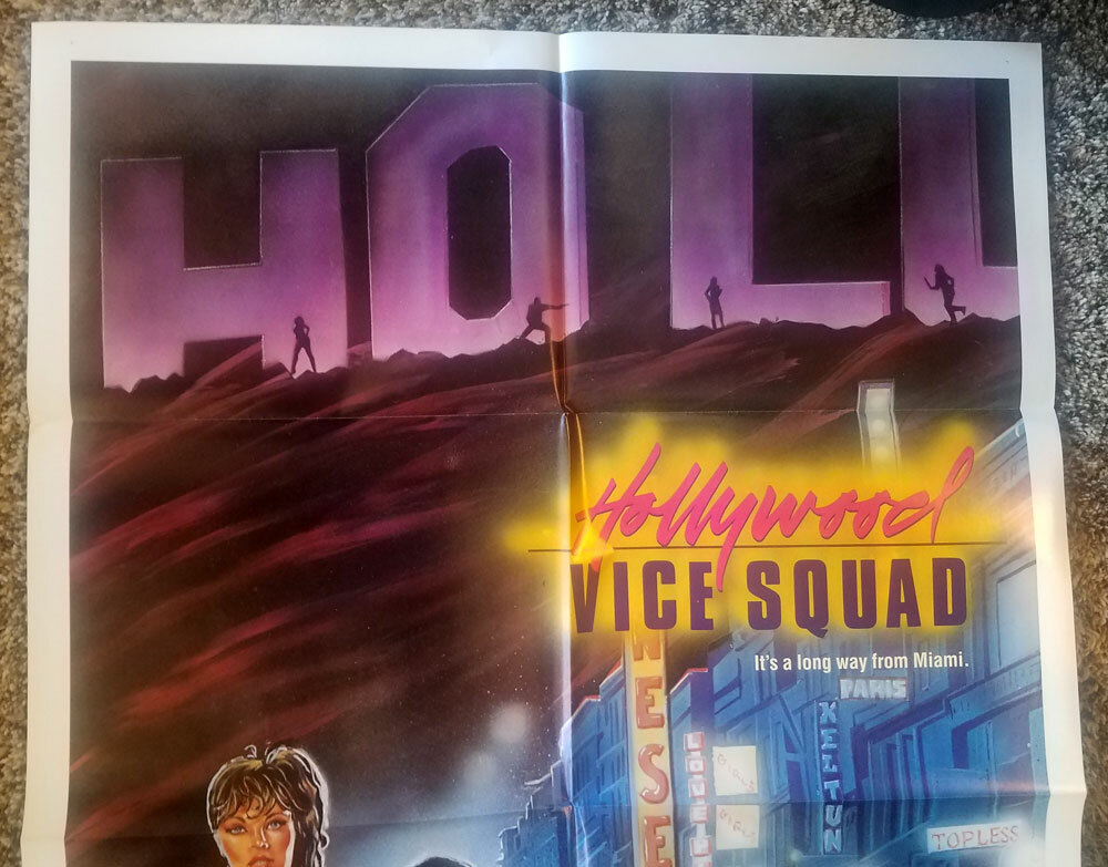 HOLLYWOOD VICE SQUAD Original Movie Poster 1986 One Sheet Folded | eBay