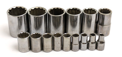 Vintage 15pcs Craftsman 12 Point SAE Socket Set 'G' Series USA Made 7/8 ...