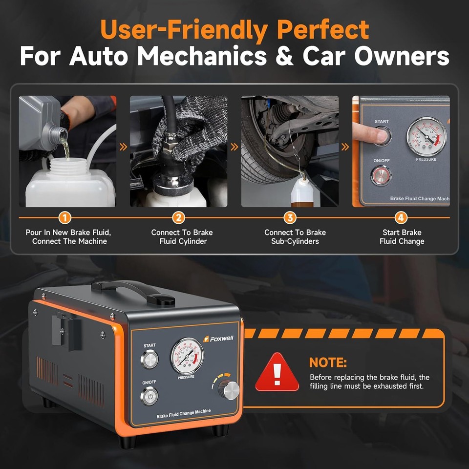 Automotive Brake Fluid Bleeder Machine Kit Brake System Bleeding Tool ...