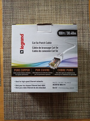 Legrand CAT 5e Patch Cable, Computer Network Cord Data Cable 100ft/30 ...