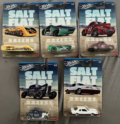 Hot Wheels Silver Series - 2025 SALT FLAT Racers complete set of 5 Die ...