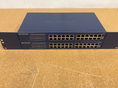 Lot of 2 Netgear FS524 24 Port 10/100 Mbps Fast Ethernet Switches | eBay