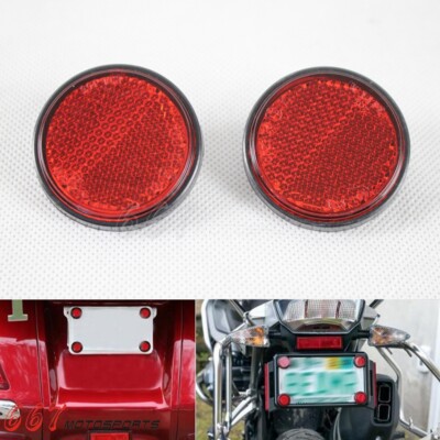 Universal Motorcycle License Plate Reflectors For Harley Dyna Softail ...