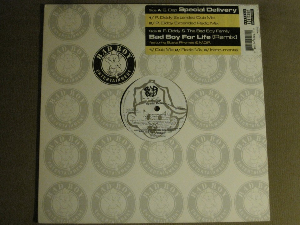 G.DEP SPECIAL DELIVERY / P. DIDDY BAD BOY FOR LIFE 12" RAP BUSTA RHYMES ...