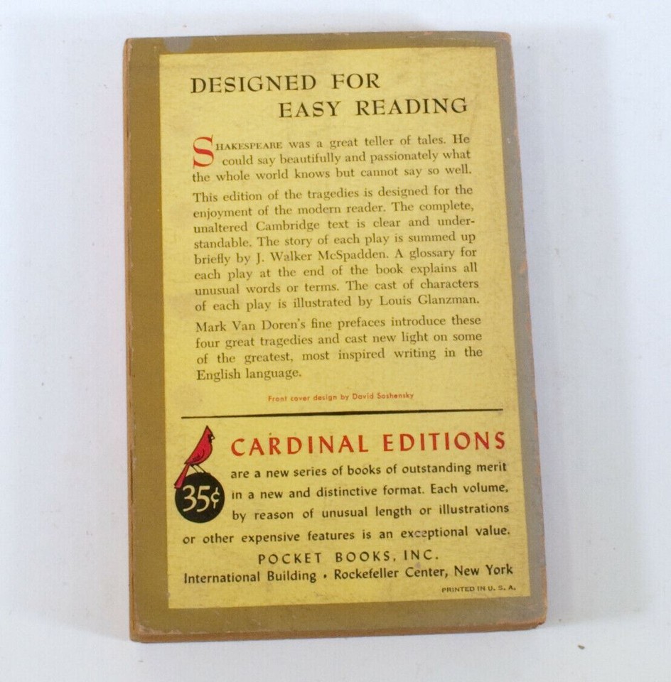 William Shakespeare – Four Great Tragedies – Vintage – Pocket Books – C ...