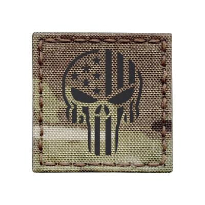 USA Flag Skull infrared IRR IR 2x2 multicam reflective morale tactical ...