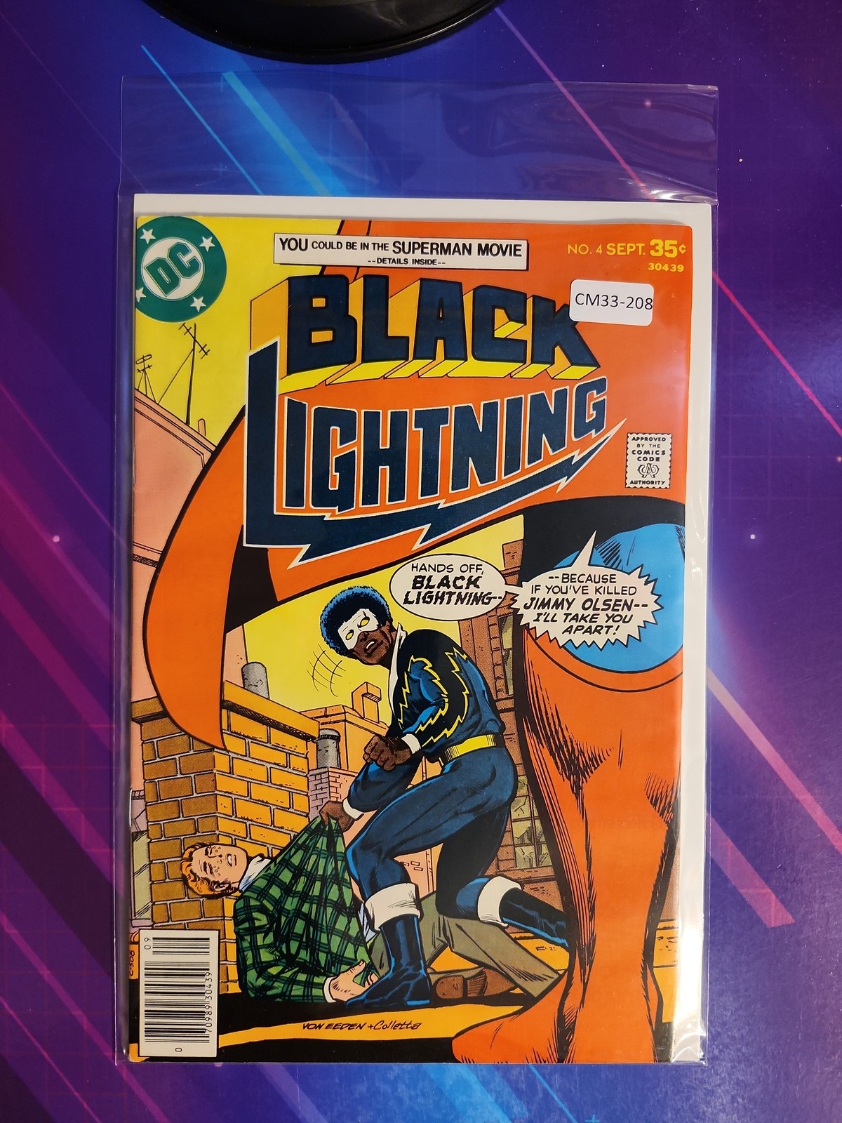 BLACK LIGHTNING #4 VOL. 1 8.0 1ST APP NEWSSTAND DC COMIC BOOK CM33-208 | eBay