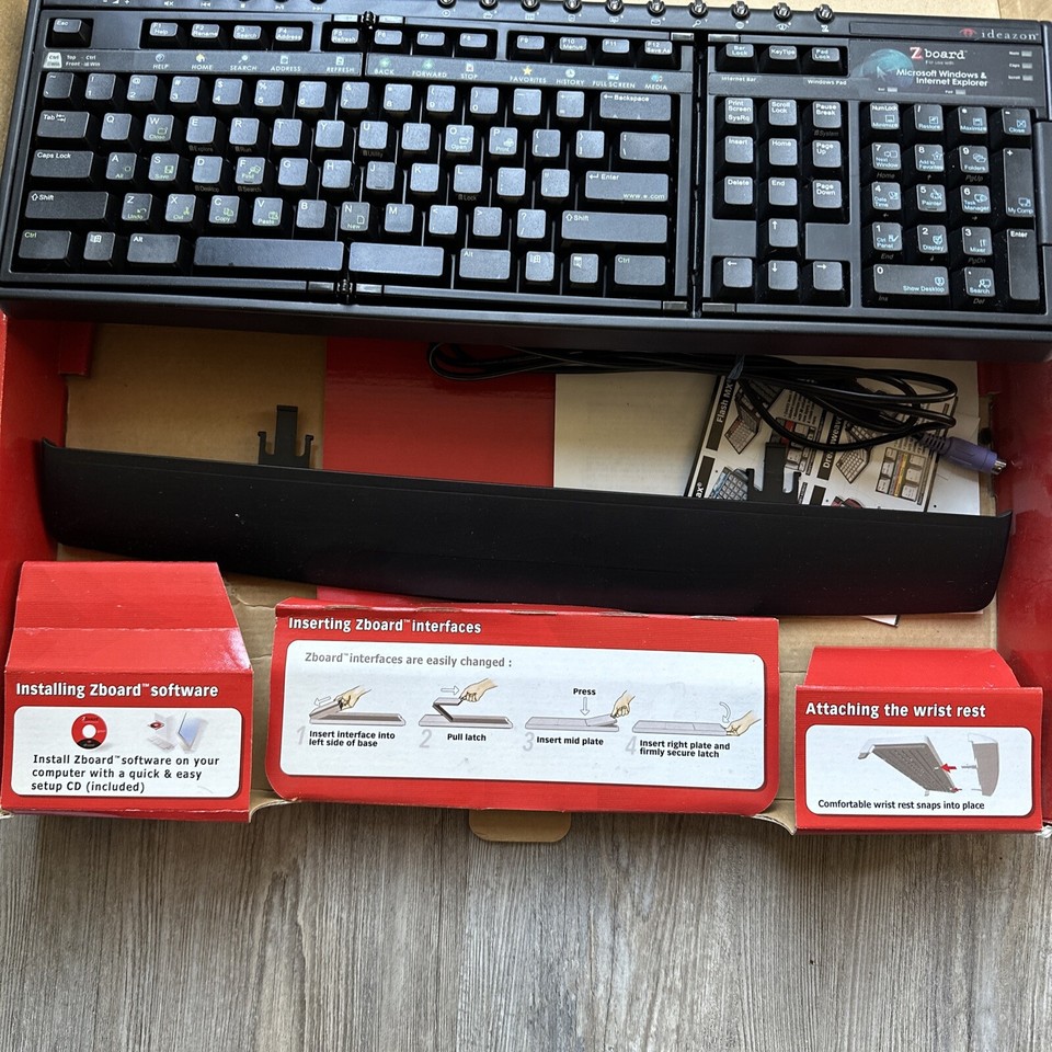 Ideazon Zboard Crossfire Interchangeable Wired Keyboard System ...