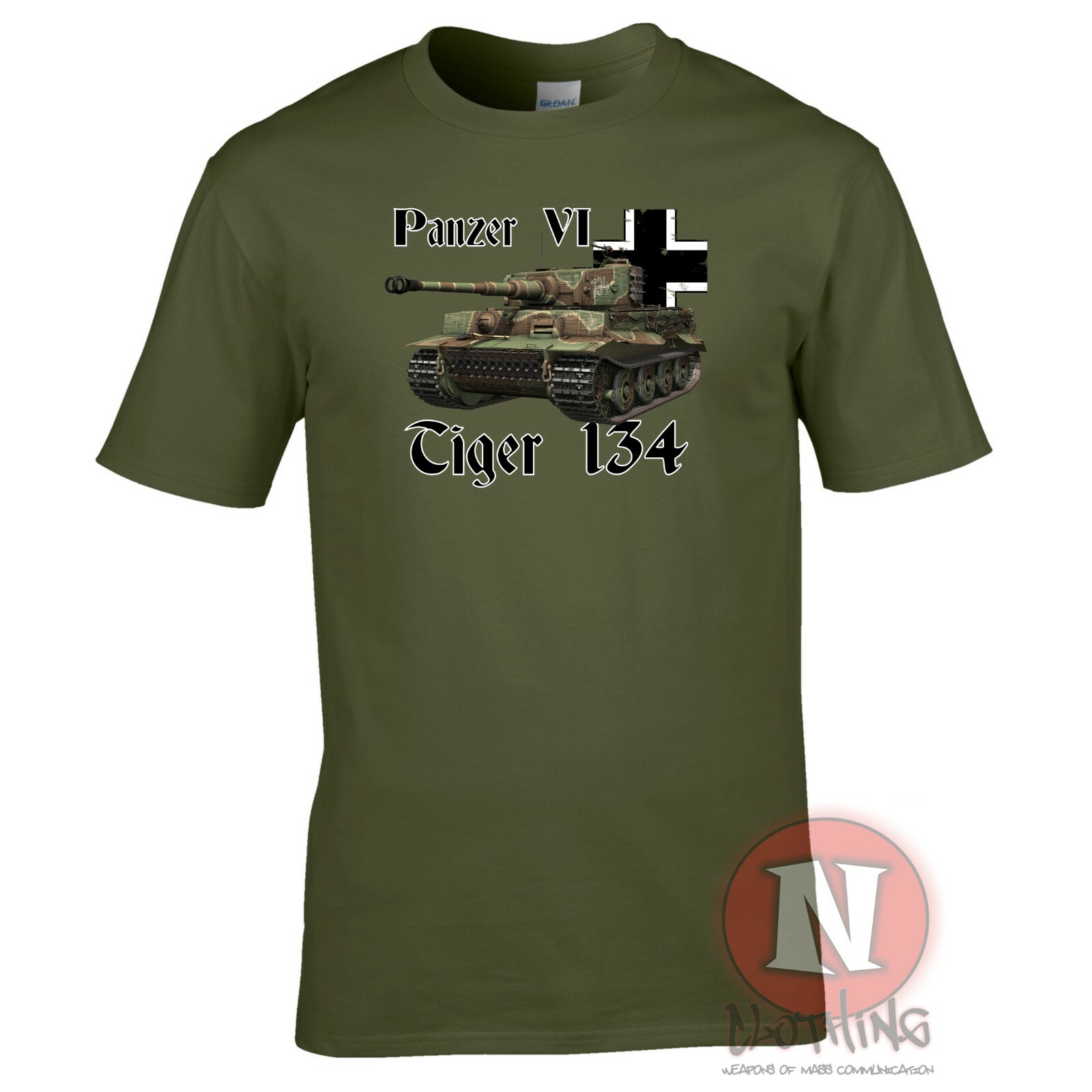 Panzer 6 T-Shirt Tiger 134 Tank WW2 Deutsche Militär Armour Welt Des ...
