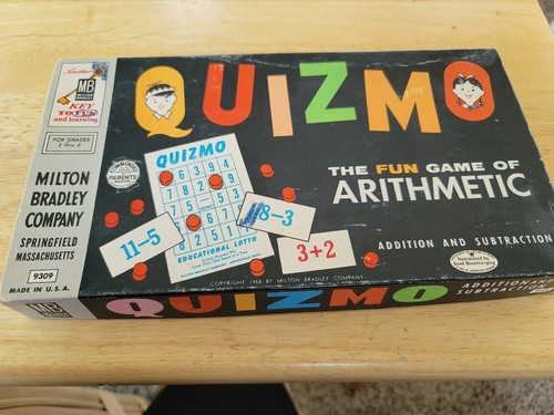 1958 Milton Bradley QUIZMO Arithmetic Game Addition Subtraction | eBay