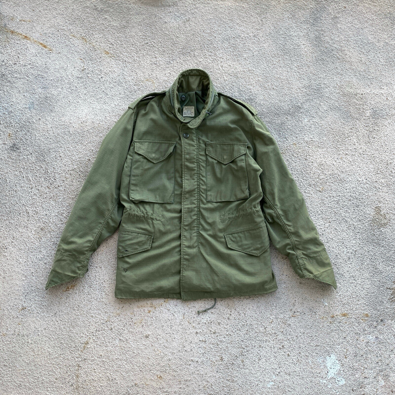 Vintage M 65 US Army Jacket Rapid Zipper 60s Olive vi… - Gem