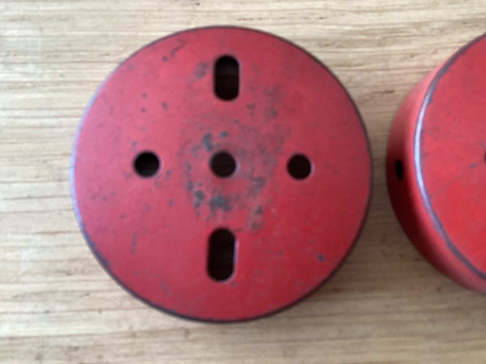 2 Meccano Red Boiler Ends, 162a. Stamped, Lot 1 | eBay UK