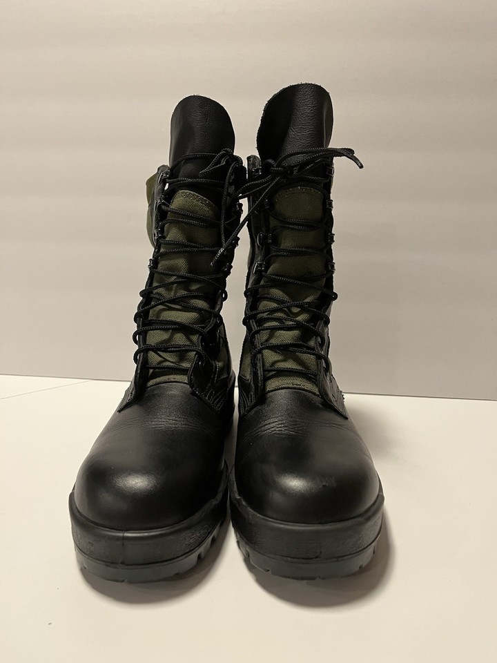 Wellco US Military Jungle Green And Black Boots Size 6R | eBay