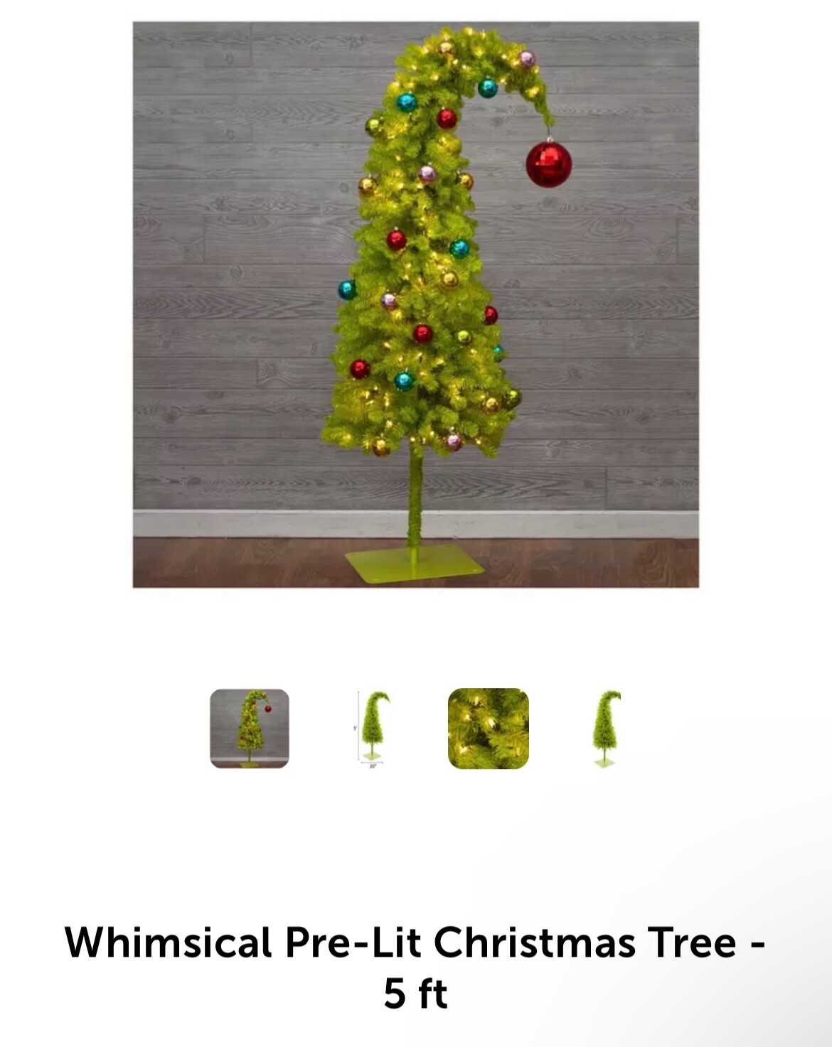 HOBBY LOBBY 2024 THE GRINCH Christmas Tree 5ft Pre-Lit BRAND NEW IN BOX ...