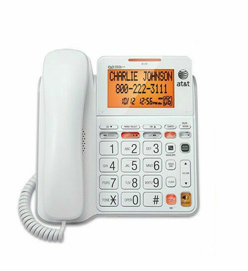 AT&T Cl4940 Corded Standard Phone With Answering System and Backlit ...