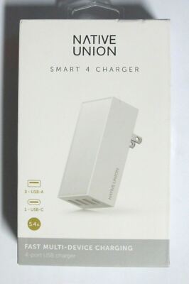 NEW Native Union Smart Hub Universal Power Adapter 4 Port USB WHITE ...