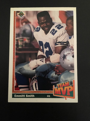 Emmitt Smith Upper deck "Team MVP" 1991 Card | eBay