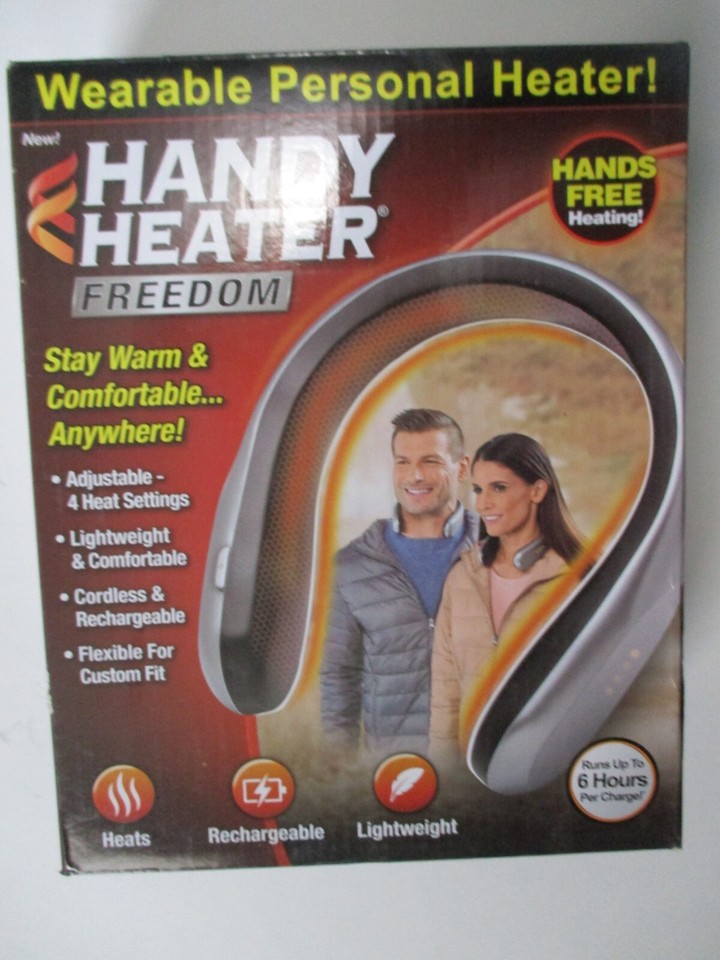NEW RECHARGABLE Ontel Handy Heater Freedom Neck Wearable Personal ...