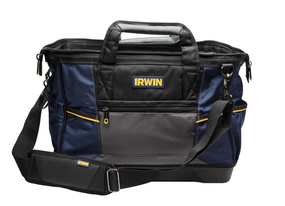 Irwin 18" Zippered Tool Bag w/Molded Bottom & Shoulder Strap | eBay