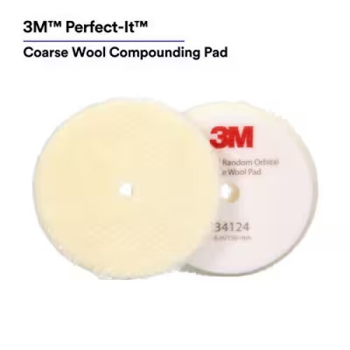 3M Perfect-It 34124 Random Orbital Compounding Pad, 6 Inch, Coarse, 2 ...