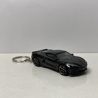 RARE KEY CHAIN BLACK CHEVY CORVETTE C8 CUSTOM LIMITED EDITION 2020 2021 ...