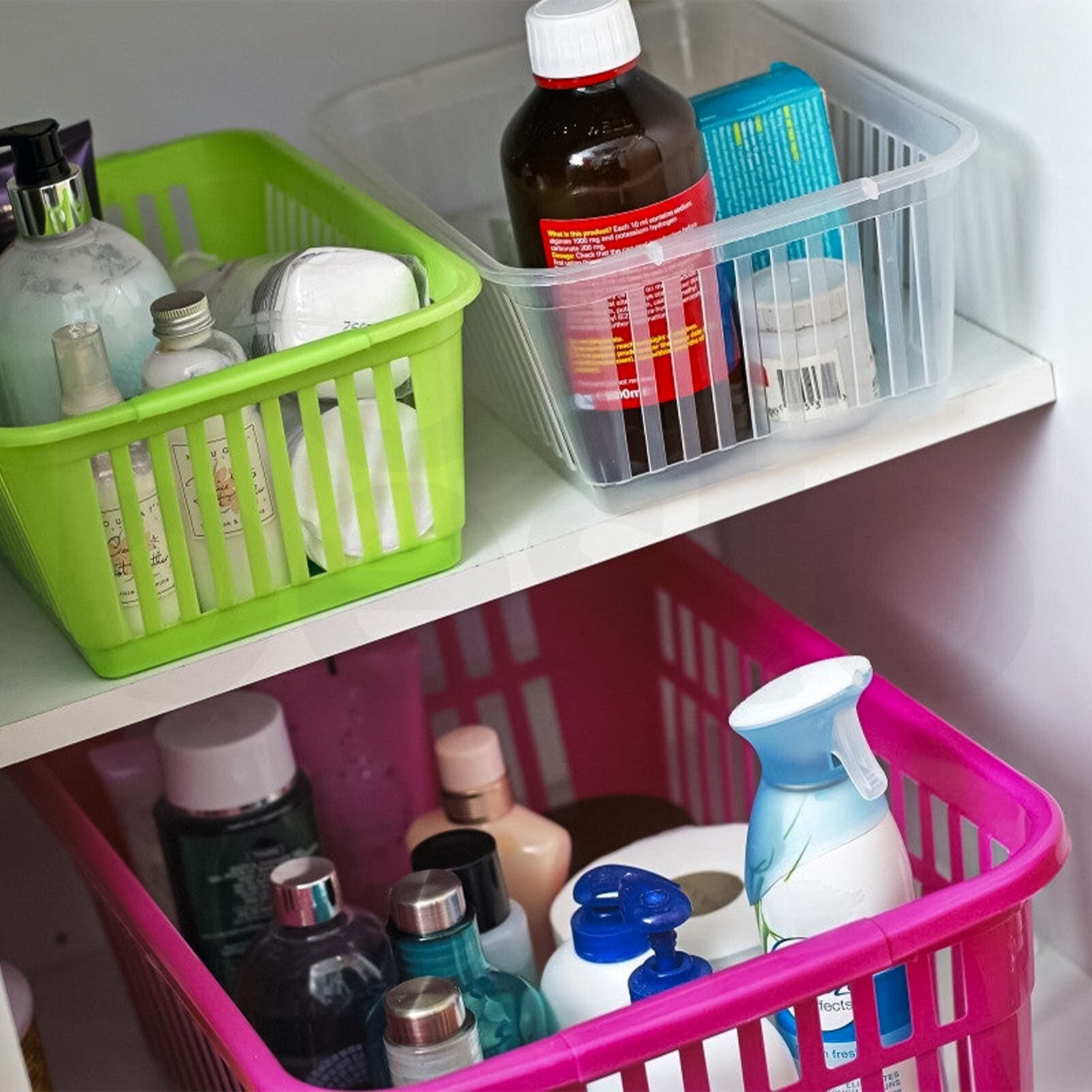 Plastic Handy Basket Home Office School Kitchen Pharmacy Tidy Storage ...