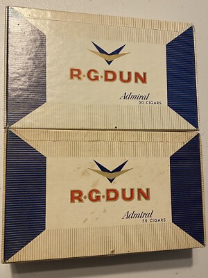 R. G. Dun Admiral Vintage Lot Of 2 Cigar Boxes RG Dun - Collectible | eBay