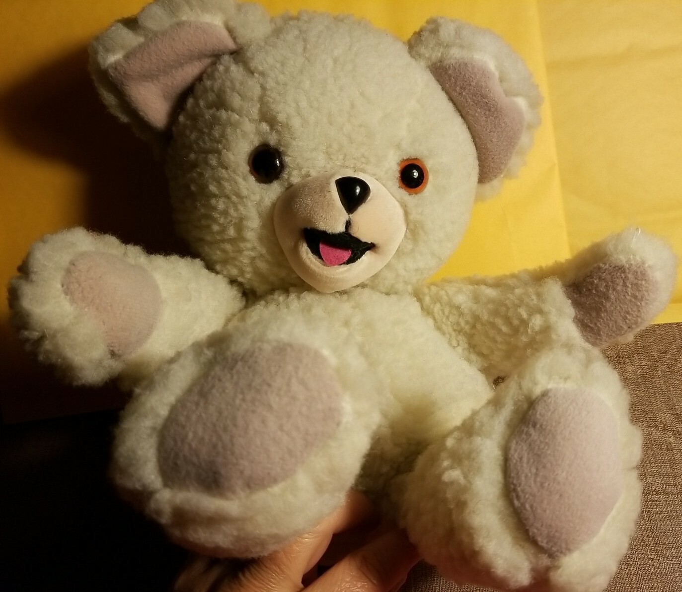 VINTAGE Snuggle SNUGGLES TEDDY BEAR HAND PUPPET 14" Plush STUFFED ...