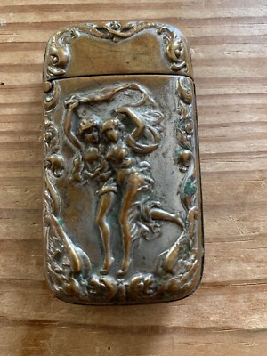 Antique American Art Nouveau Match Safe Vesta Case Matchbox | eBay