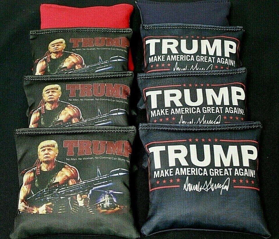 Custom USA TRUMP make American great 8 ACA Regulation Cornhole Bean ...