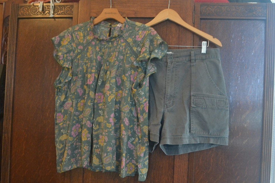 LOT OF 2 TUNIC SHORTS OUTFITS BY INC, NANETTE LEPORE, J CREW ~ XL, 34 ...