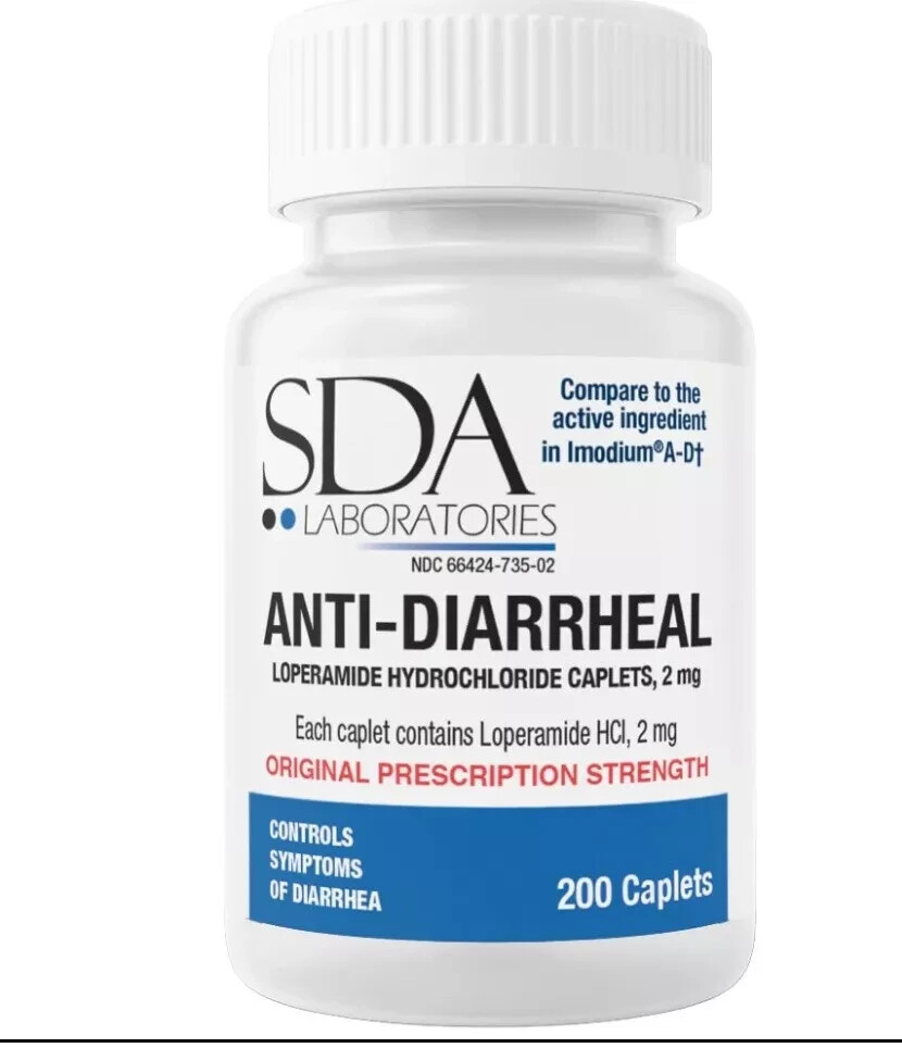 SDA Laboratories Anti-Diarrheal 2MG 200 Caplets 7 PACKS | eBay