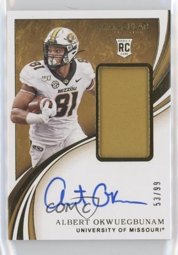 2020 Immaculate Collegiate Rookie /99 Albert Okwuegbunam #128 RPA Patch ...