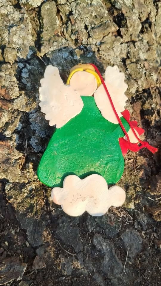 Folk Art Angel Christmas Ornament Polymer Clay | eBay