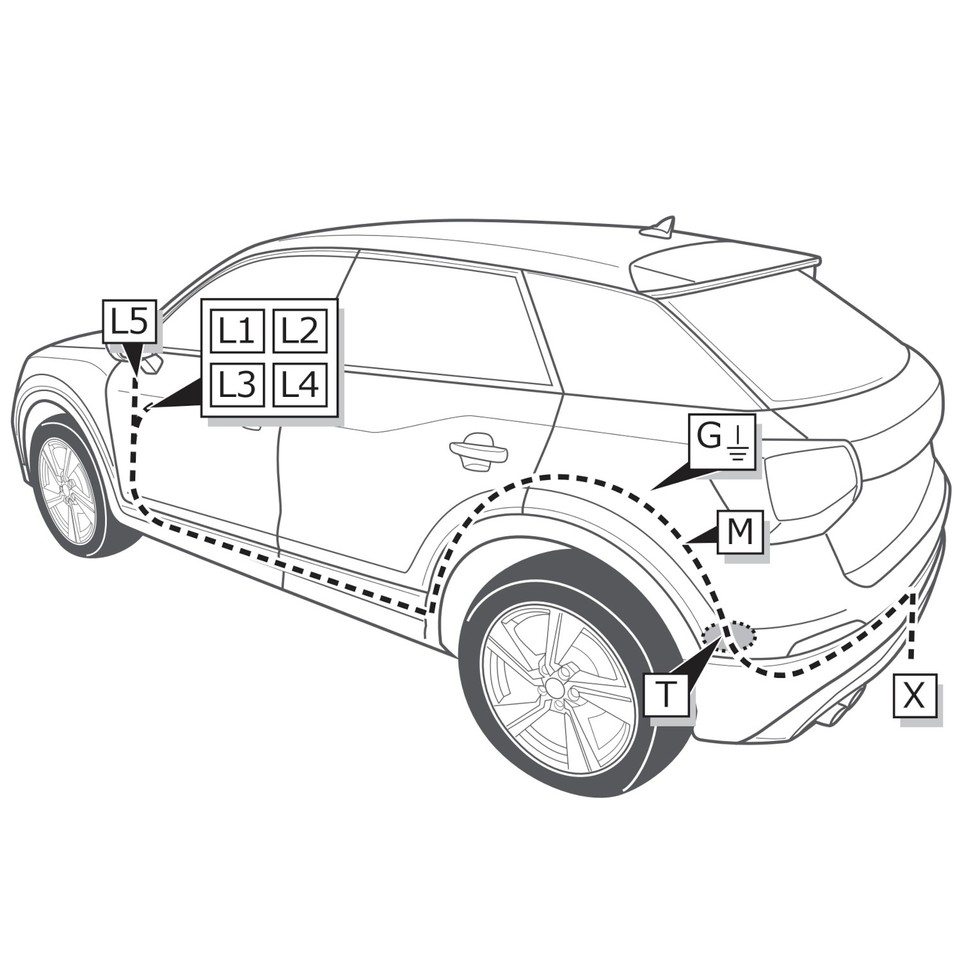 AHK Westfalia für Audi Q2 ab 16 vertikal abnehmbar + 7-pol ECS ES SPEZ ...