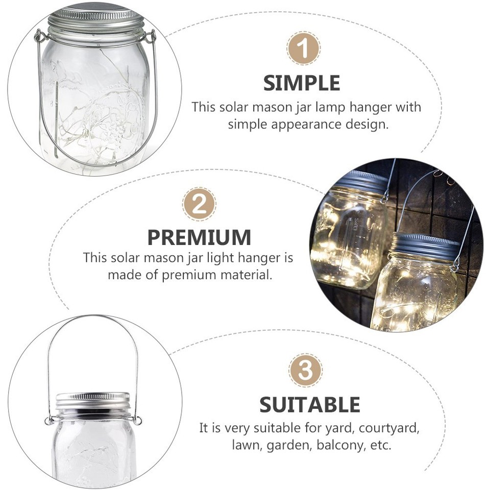 12 Pcs Jars Light Hangers Canning Jars Hanger Solar Jars Hanging Hook ...