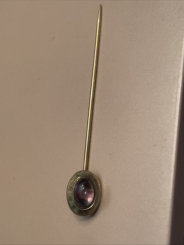 Antique 14k Amethyst GOLD Old Hat Pin Victorian Gem Stone Rare | eBay