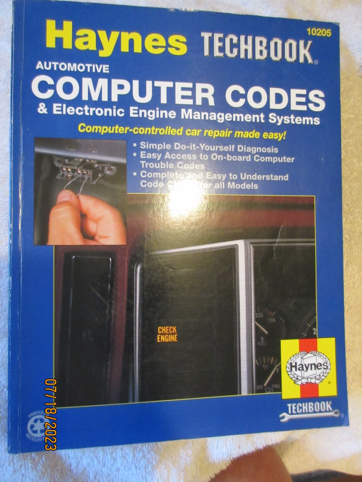 Haynes Tech Book Auto Computer Codes & Electronic Engine Mgmt Systems ...