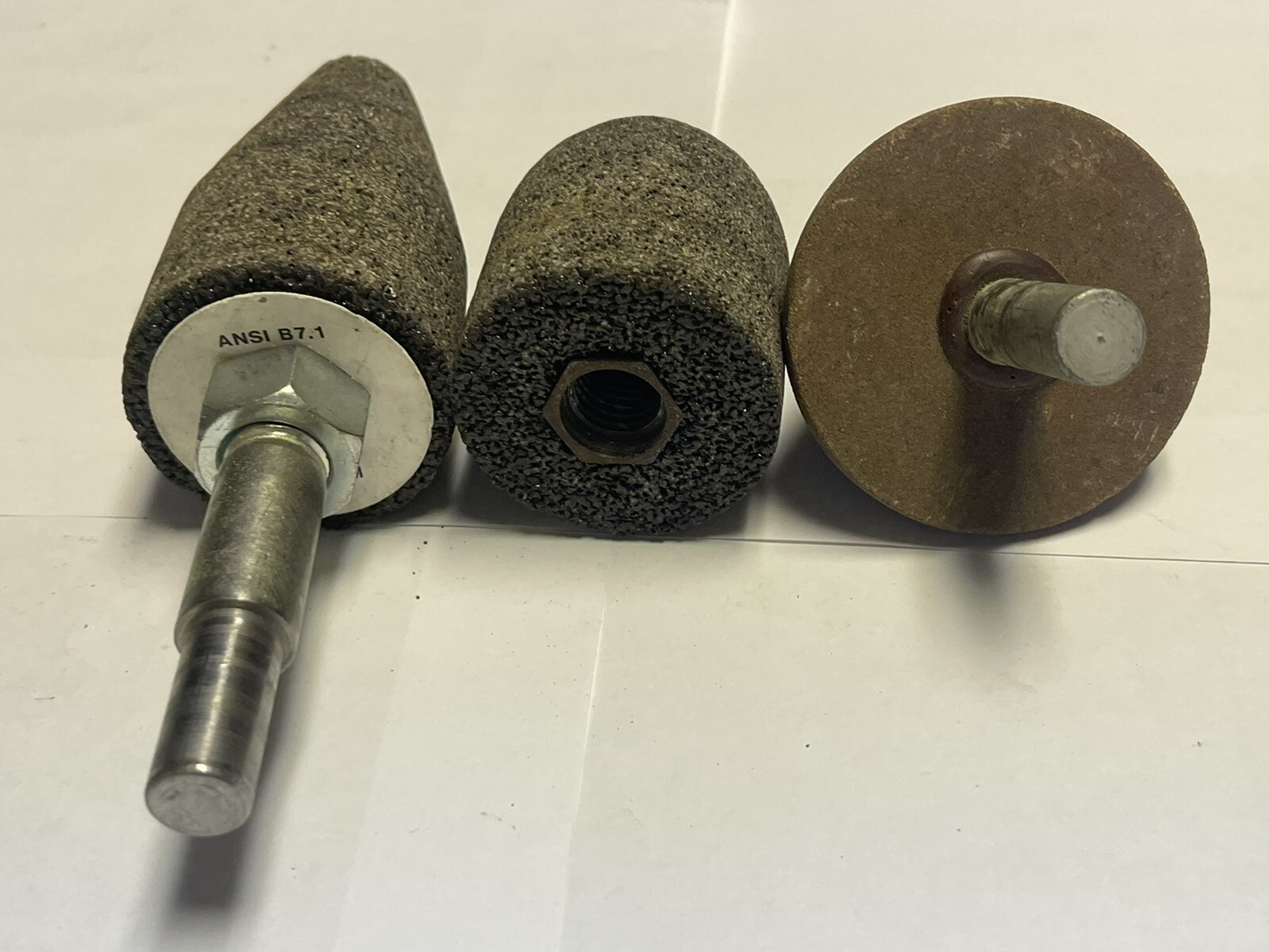 ANSI B7.1 MAX. RPM 18144 Grinding Cone Mixed Lot of 3 Grinding Tools ...
