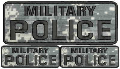 MILITARY POLICE Embroidery Patches 1 4x10 and 2 2x5 hook | eBay