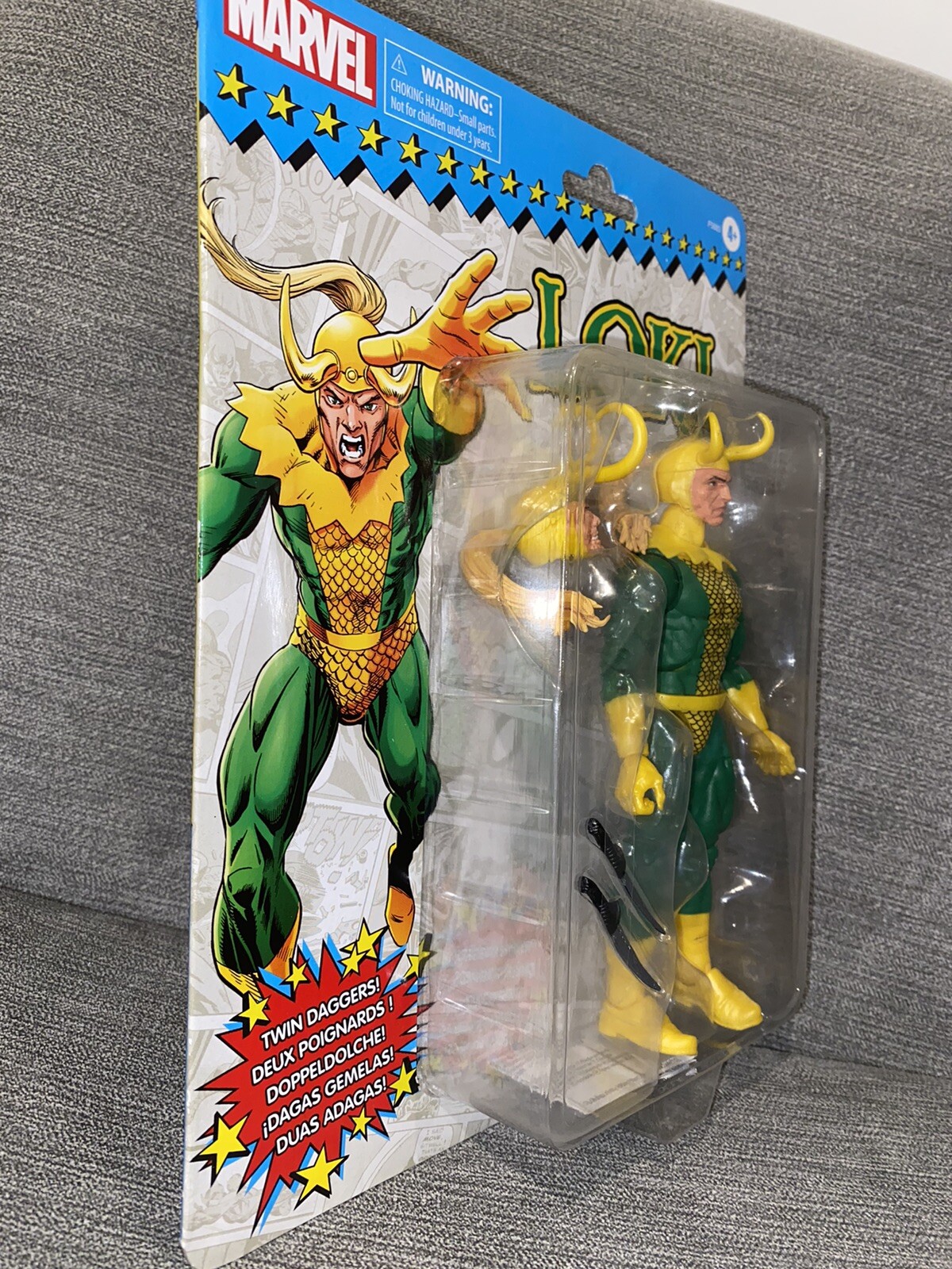 Marvel Legends Vintage Collection Loki Action Figure Classic Loki Retro ...