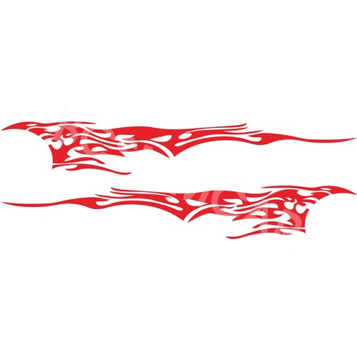 Car Body Left Right Side Stickers Trim Door Fender Red Vinyl Decals ...