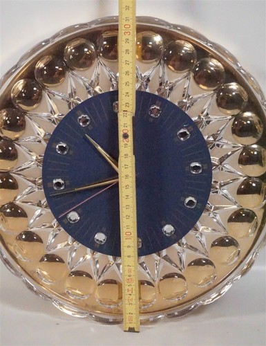 Luxury Hollywood Regency Design Wall Clock Quartz Crystal Glass 24 ...