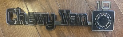 Vintage Original CHEVROLET CHEVY VAN 10 METAL EMBLEM BADGE DECAL OEM ...