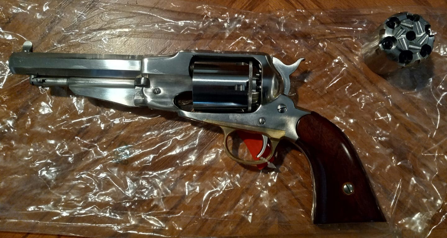 Kirst 1858 gaited Conversion Cylinder for Uberti 44 Cal. to .45 ACP w ...