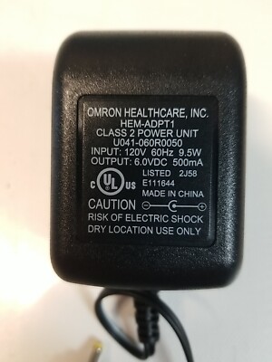 OMRON HEM-ADPT1 Class 2 Power Unit Supply U041-060R0050 120V 6.0VDC ...