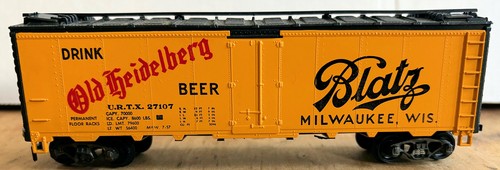 ATHEARN HO-scale OLD HEIDELBERG BEER 40-ft REEFER URTX 27107 YELLOW ...