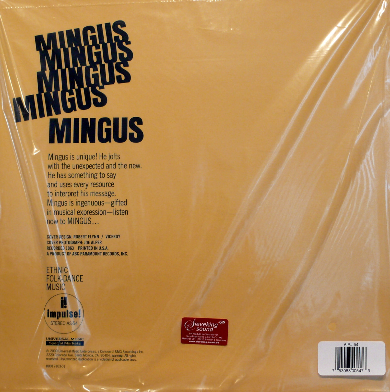 ANALOGUE+PRODUCTIONS+AIPJ-54+CHARLES+MINGUS+MINGUS+MINGUS+MINGUS+2LP ...