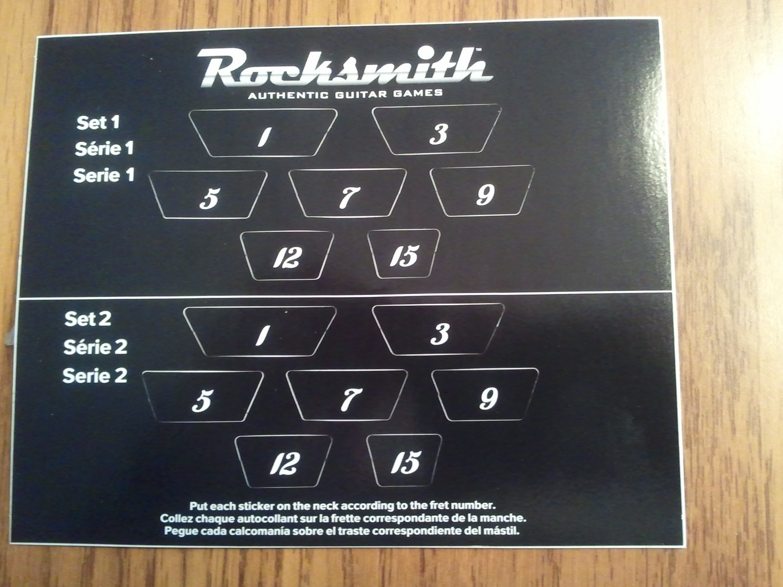 Rocksmith Guitar Fret Number Stickers -Two Sets Per Sheet NEW Works on ...